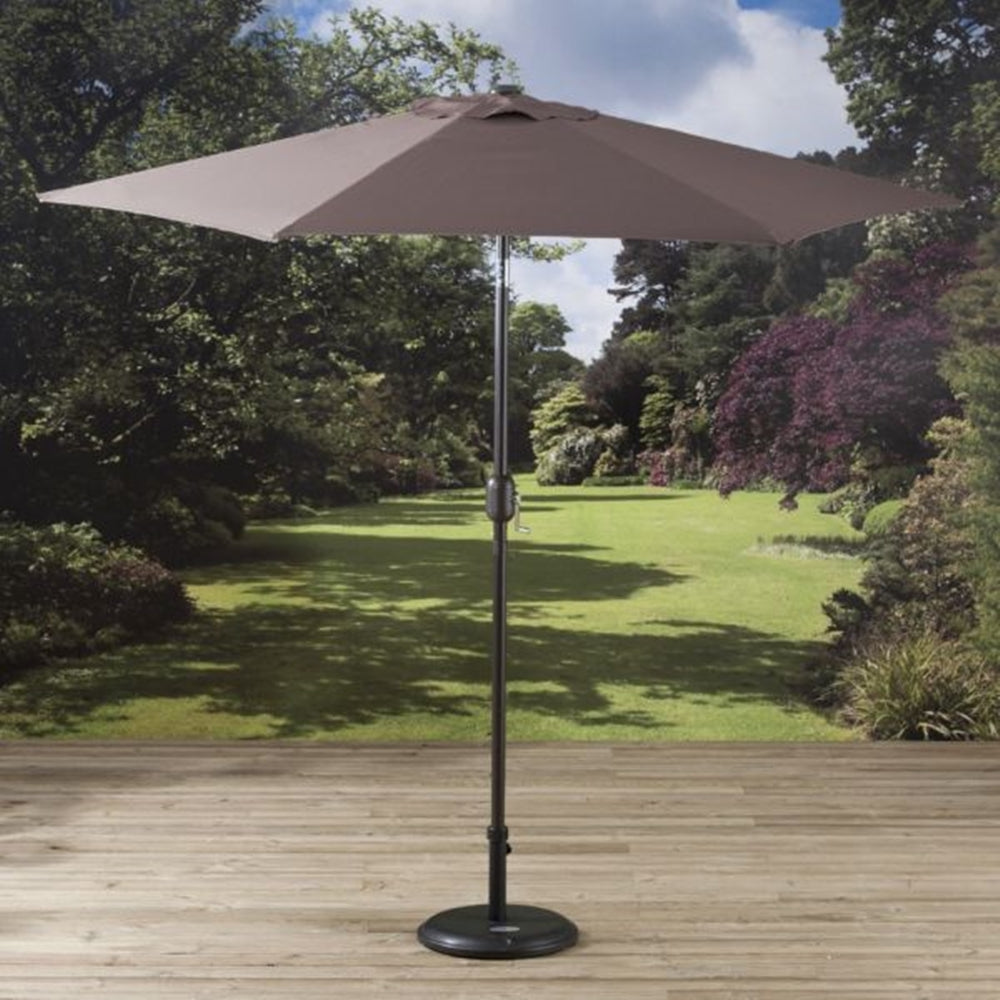 2.5m Brown Parasol – Busy Bee Garden Centre