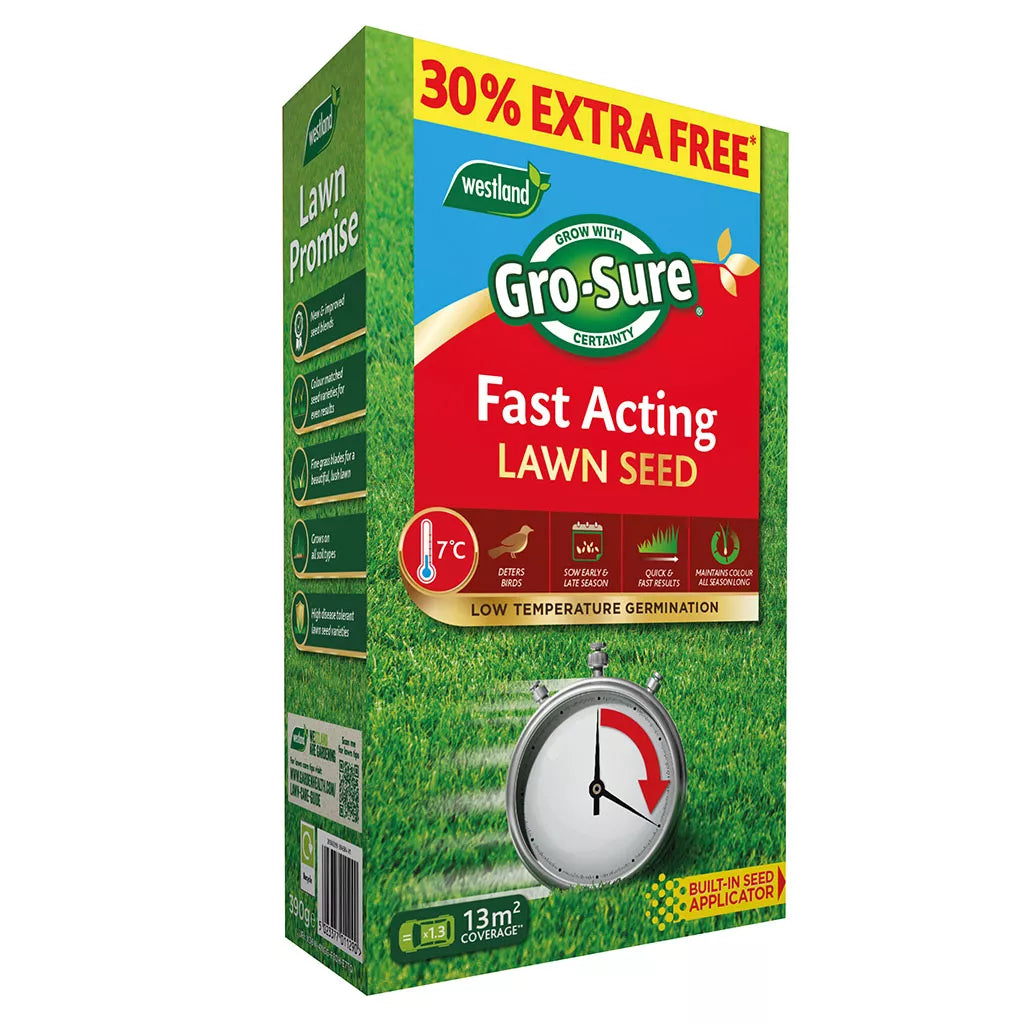 Gro-Sure Fast Acting Lawn Seed 10m2 + 30% Extra Free – Busy Bee Garden ...